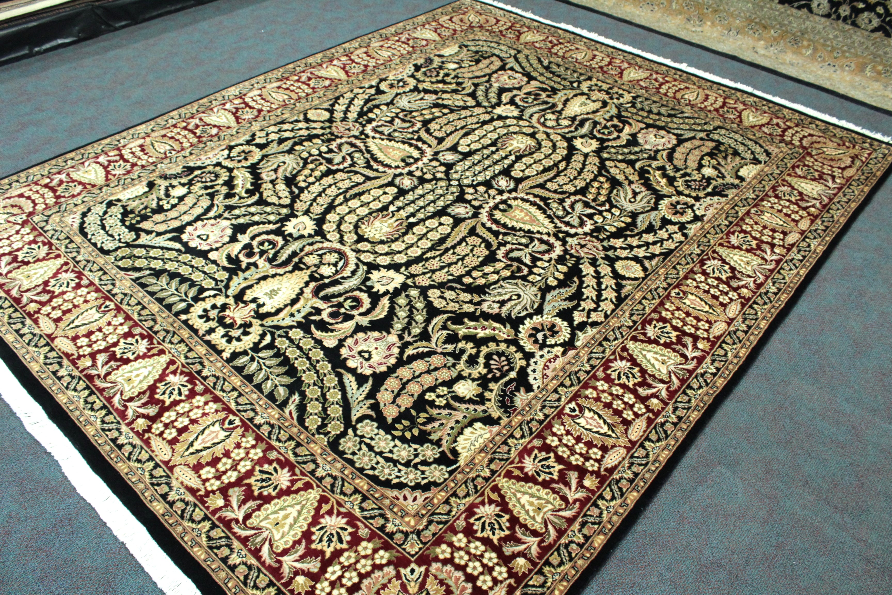 Kashmiri Hand-Knotted Oriental Persian Rug - Wool - 302 cm x 240 cm ...